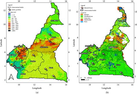 Topography Of The Study Area Left And Land Use Map Right Using