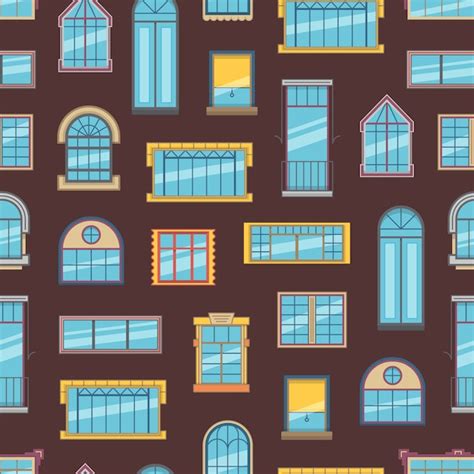 Premium Vector Window Flat Icons Background
