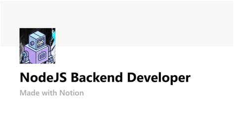 Corplabs On Linkedin Nodejs Backend Developer Notion