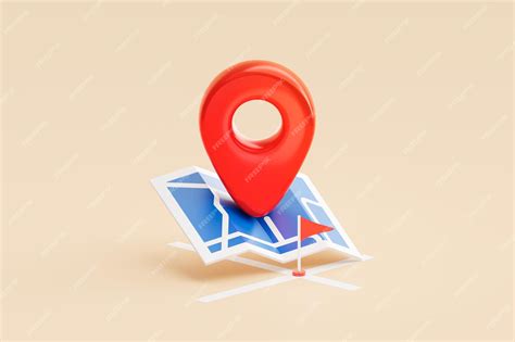 Gps 글로벌 위치 시스템 기호가 있는 검색 아이콘 3d 배경의 빨간색 위치 핀 표시 지도 탐색 또는 여행 장소 도로 방향 표시