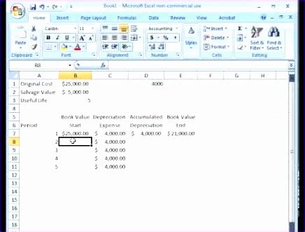 7 Excel Depreciation Template Excel Templates