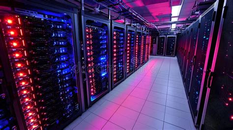 Data Center Operations Modern Facility Technology Infrastructure High Tech Environment Wide