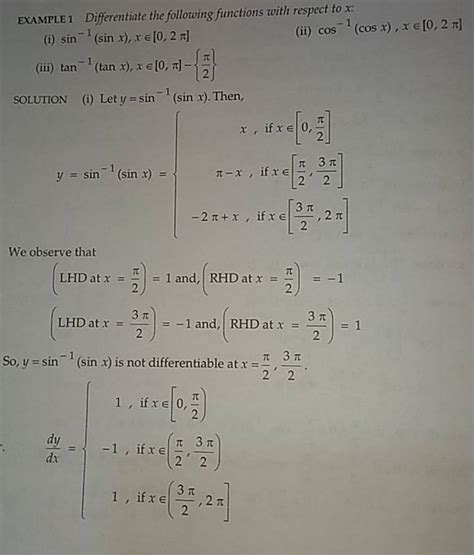 EXAMPLE 1 Differentiate The Following Finctions With Respect To X I S