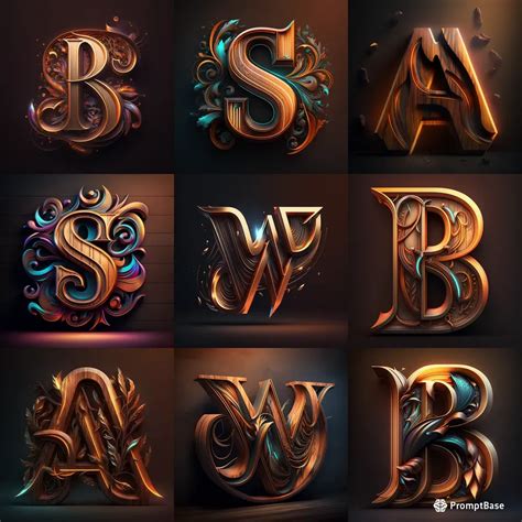 Lettering Wooden Fantasy Logos Midjourney Prompt Promptbase