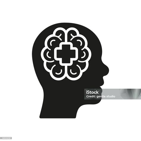 정신 건강 실루엣 아이콘입니다 심리적 장애가 있는 인간을 위한 의료 지원 글리프 픽토그램 심리학 치료 솔리드 사인 정신과 정서적 지원 기호 격리된 벡터 그림 감정에 대한
