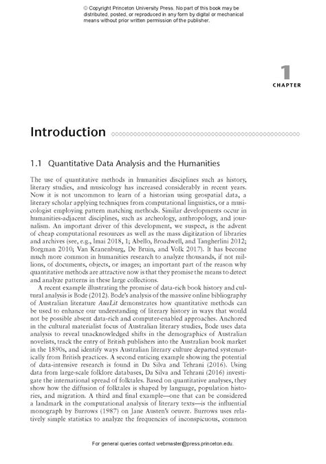 Humanities Data Analysis Princeton University Press