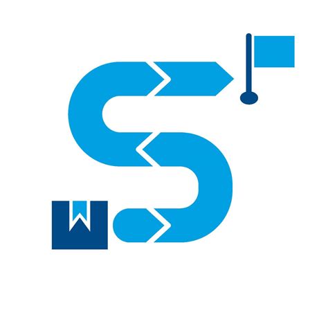 Business Roadmap Workflow Icon With Directional Path Arrows