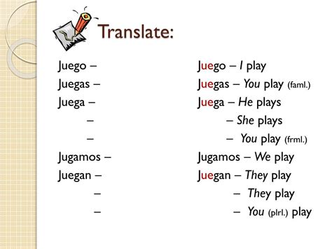 What Are The Different Forms Of Jugar At Jade Donovan Blog