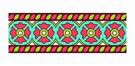 꽃과 잎이있는 인도의 이음새가 없는 꽃무늬 아시아 전통 수평 식물 패턴 0명에 대한 스톡 벡터 아트 및 기타 이미지 0명 가득 찬 굽은 Istock