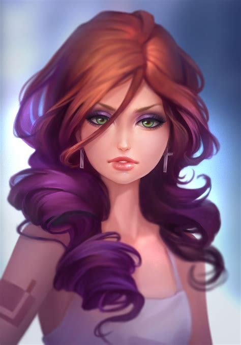 Red Anna Maystrenko Art Girl Illustration Portrait Illustration