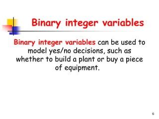 PENGANTAR METODE INTEGER PROGRAMMING Ppt PPT