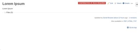 Simple Read Confirmation For Redmine Wiki Pages Alphanodes