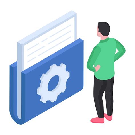 Premium Vector Trendy Vector Design Of Folder Setting