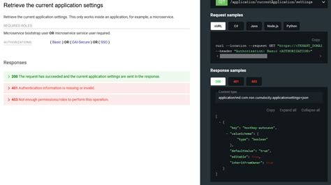 Incorrect Schema Of Rest Response For Endpoint Application Currentapplication Settings Forum
