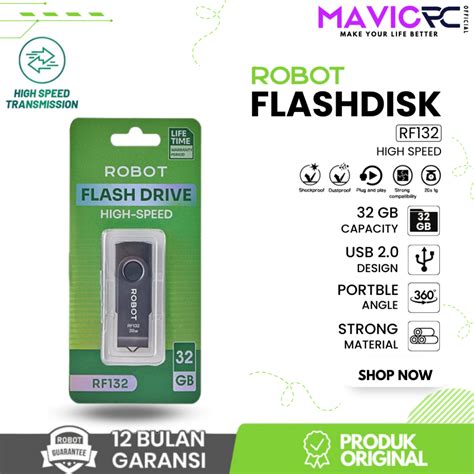 Jual Robot Rf132 Flashdisk 32gb Real Capacity Flash Disk Plug And Play Garansi Resmi 1 Tahun