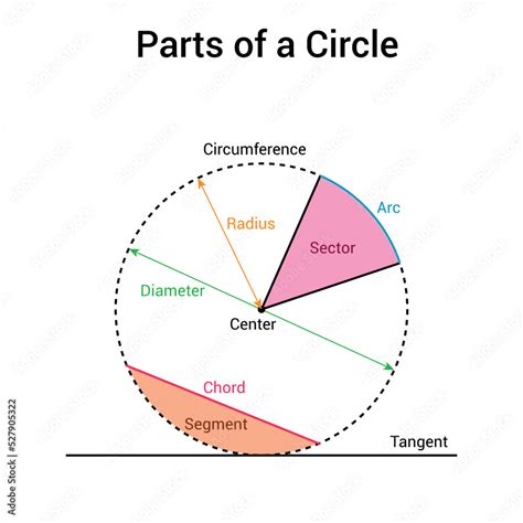 Parts Of A Circle Free Poster Educational Images Picstank