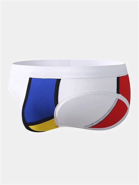 Mens Sexy Bulge Pouch Paded Swim Briefs Mr Saker