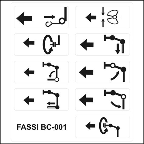 Fassi Crane Control Label Stickers
