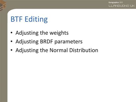 Ppt A Sparse Parametric Mixture Model For Btf Compression Editing And Rendering Powerpoint
