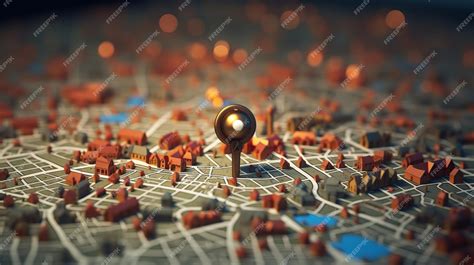 Premium Ai Image Gps Map Pointer On Map Navigation Concept Generative Ai