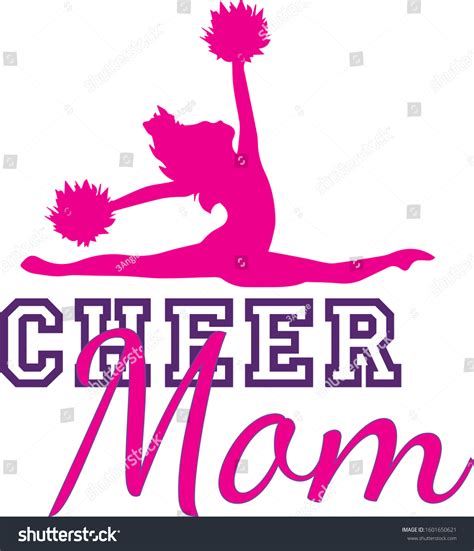 Cheer Mom Vector Sign Cheerleaders Stock Vector Royalty Free 1601650621