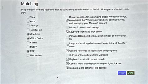 Solved Matching A Settings Displays Options For Customizing Global