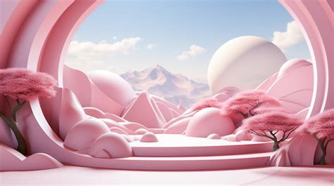 Premium Photo Captivating Pink 3d Background