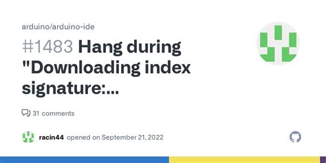Downloading Index Signature Libraryindexjsonsig · Issue 1483 · Arduinoarduino Ide · Github