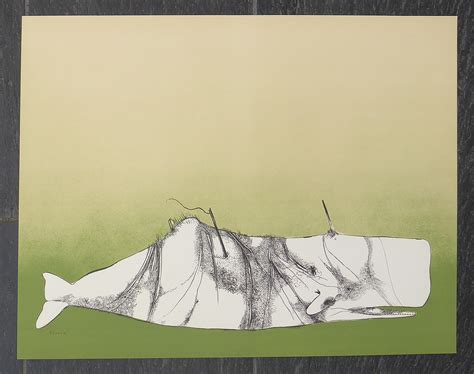 Leonard Baskin Whale Lithographie In Farbe Gtkat Kunst Am