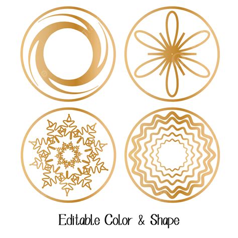 황금 원 Abstrak Png Ai 다운로드 꽃 일러스트 테두리 일러스트 틀 일러스트 프레임 일러스트 김 바퀴 요약 원 Png 일러스트 및 벡터 에 대한 무료
