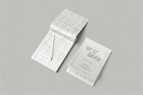 Notepad A6 Open Mockup Behance