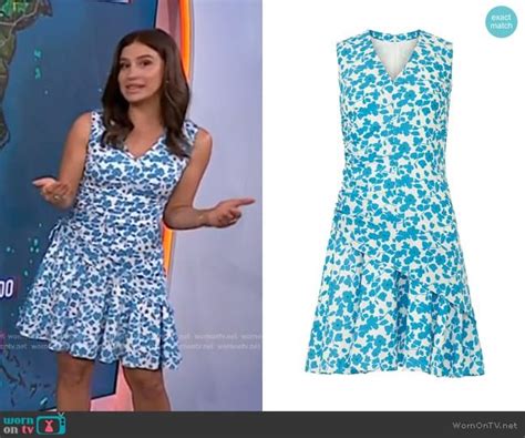Angie Lassmans Blue Floral Sleeveless Dress On Today Sleeveless