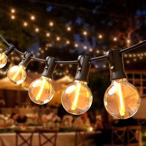 Ljusslingor Utomhus Nätström Festivallampor 35 Fot G40 253 Led Pendellampor Ip44 Vattentät