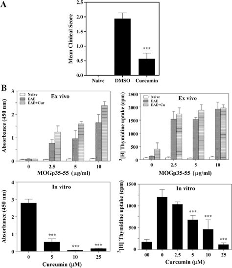Inhibition Of Eae By Curcumin A C57bl6 Mice Were Induced To Develop