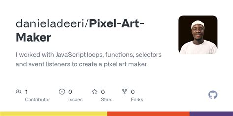 GitHub Danieladeeri Pixel Art Maker I Worked With JavaScript Loops Functions Selectors And