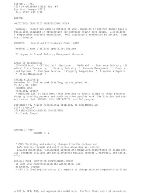 Cpc Or Certified Medical Coder Or Medical Coder Or Coder Pdf Hawaii