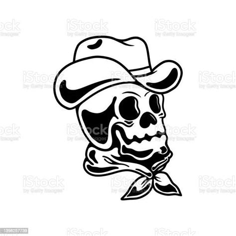 카우보이 두개골의 그림 포스터 카드 배너 엠블럼 기호를위한 디자인 요소 벡터 일러스트 레이 션 로데오에 대한 스톡 벡터 아트 및 기타 이미지 Istock
