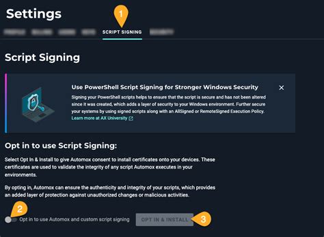 Automox Script Signing