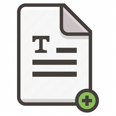 Document File Add Text Icon Download On Iconfinder