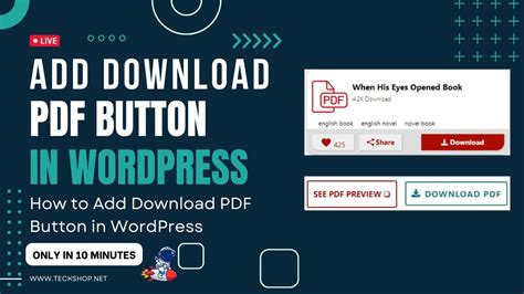 how to add a download pdf button in wordpress pdf downloading button