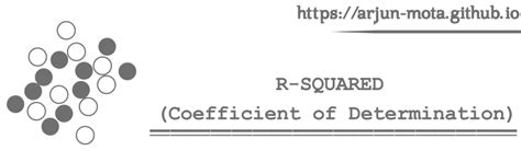 R Squared R Coefficient Of Determination Evaluation Metrics Arjun Mota S Blog