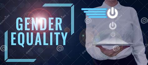 Handwriting Text Gender Equality Business Overview Access To Same Privilege Given To Both Men