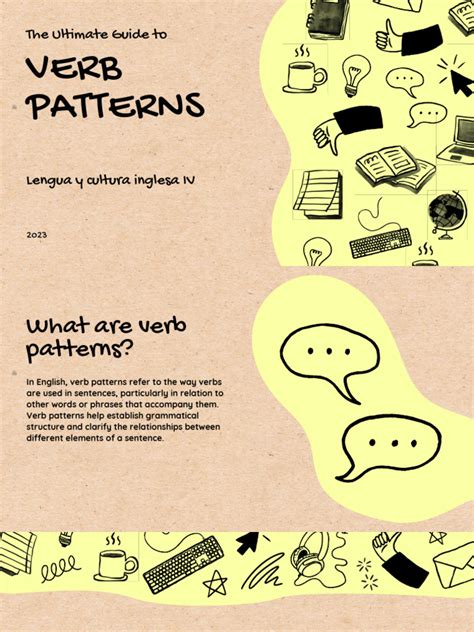 Verb Patterns Pdf Verb Linguistics