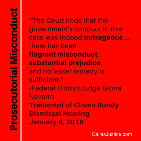 Outrageous Prosecutorial Misconduct Cliven Bundy Case Dismissal
