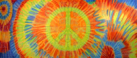 Tie Dye Peace Sign Background