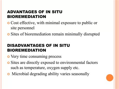 Intrinsic In Situ Bioremediation Ppt