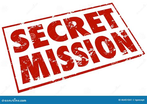 Secret Mission Red Stamp Words Assignment Job Task Stock Illustration