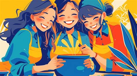 Friends Taking A Pottery Class Premium Ai Generated Vector