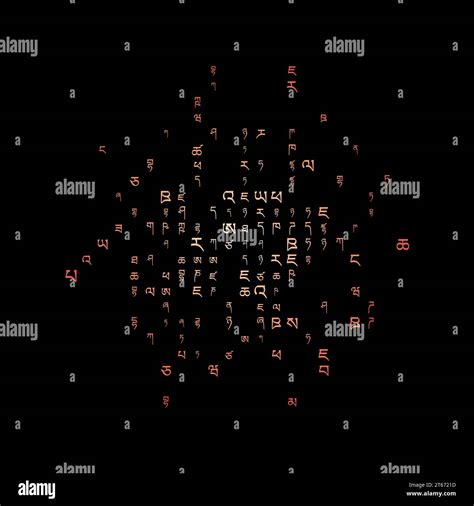 Appealing Matrix Background In Peach Colors Grid Of Random Tibetan