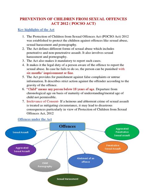 Pocso Act 2012 Pdf Sexual Assault Mens Rea